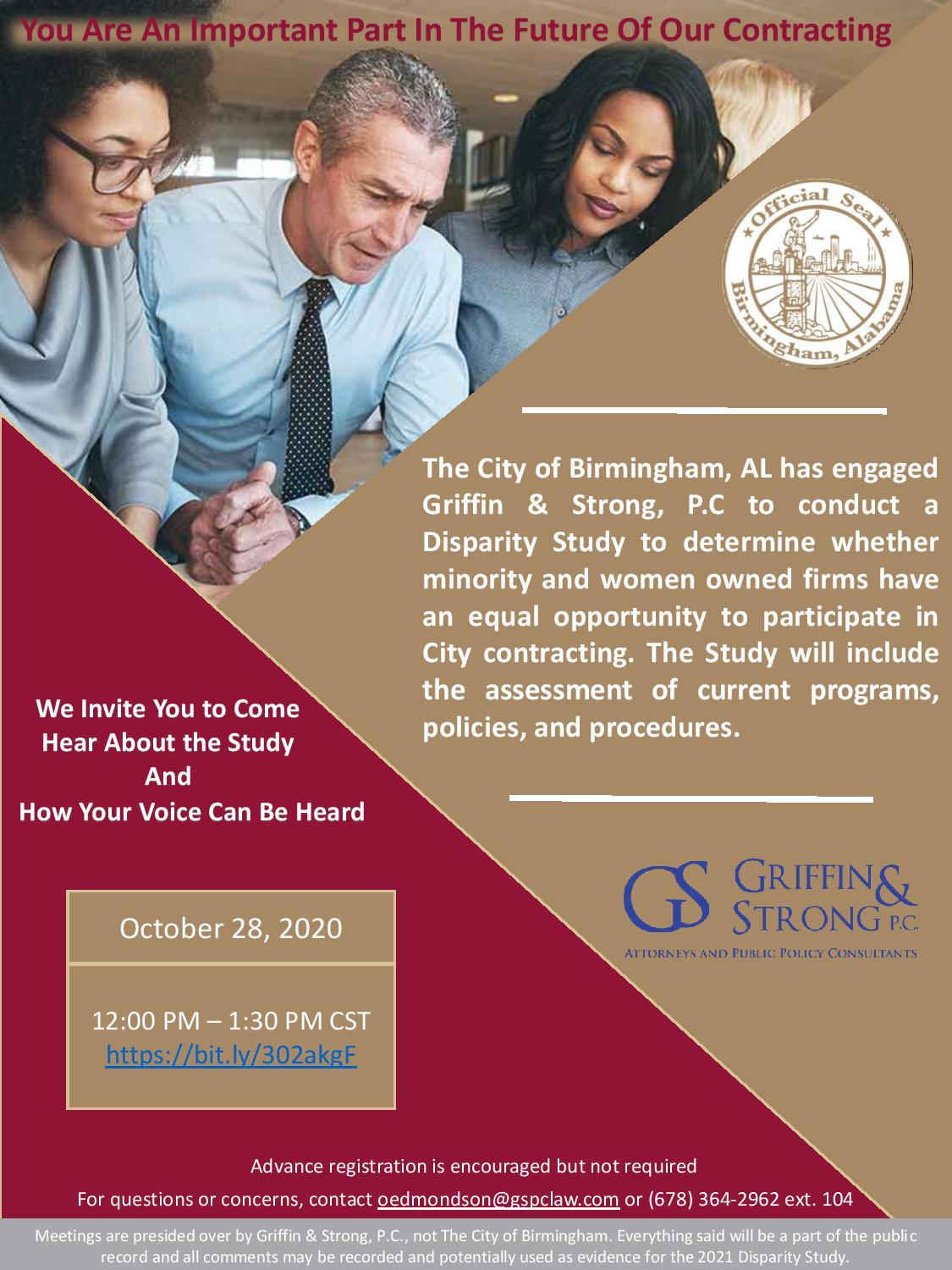 Disparity Study – Birmingham Construction Industry Authority
